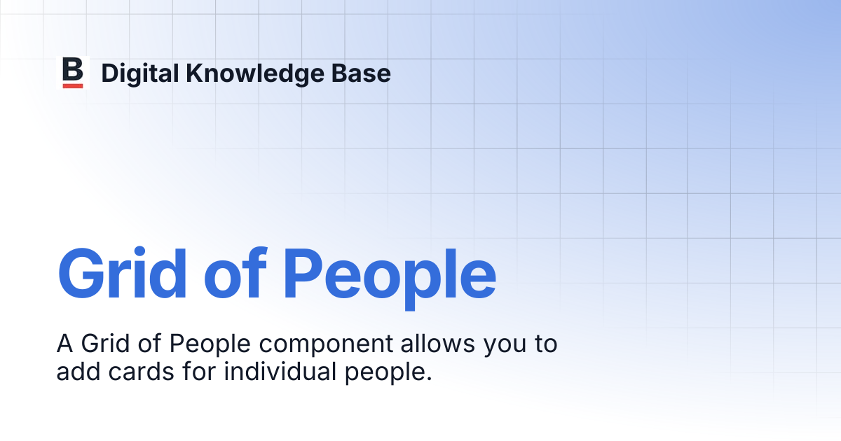Grid of People | Digital Knowledge Base