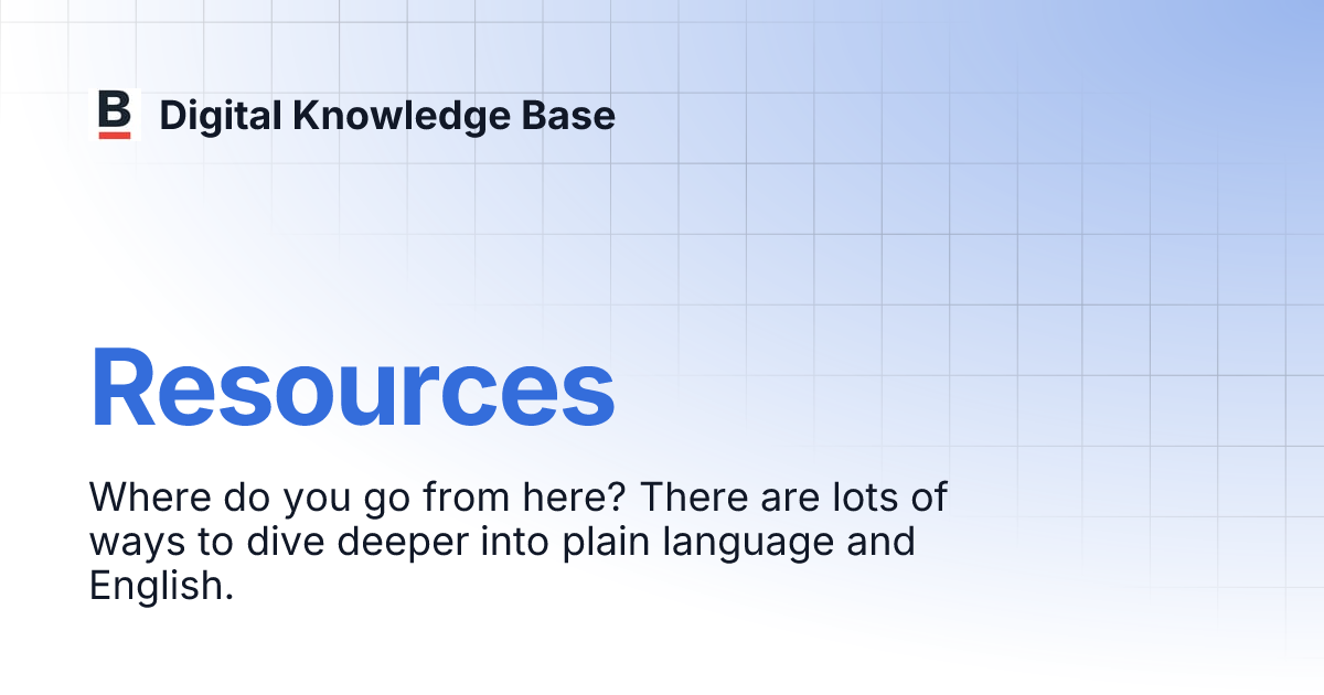 Resources | Digital Knowledge Base